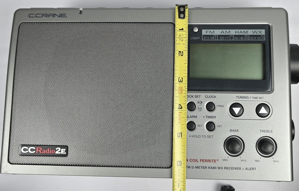C.Crane CC Radio 2E Black AM FM WX 2-Meter HamBand Radio NOAA Weather ...