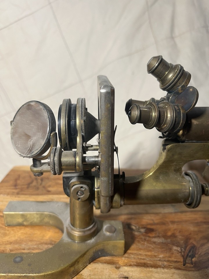 Rare Antique E. Leitz Brass Microscope - Bausch And Lomb Lens | eBay