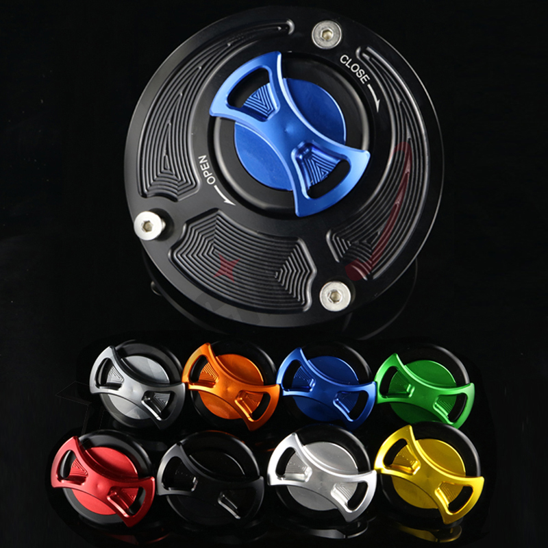 Keyless Gas Fuel Tank Cap Cover Fit For Yamaha YZF R6 R1 R25 MT07 09 ...