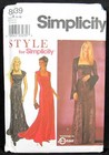 Evening Gown Dress Pattern 8 10 12 14 16 18 Simplicity 8839 Uncut | eBay