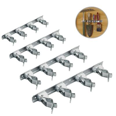 4 x Adjustable Spring Loaded 28cm Tool Clip Bars Storage for Garden ...