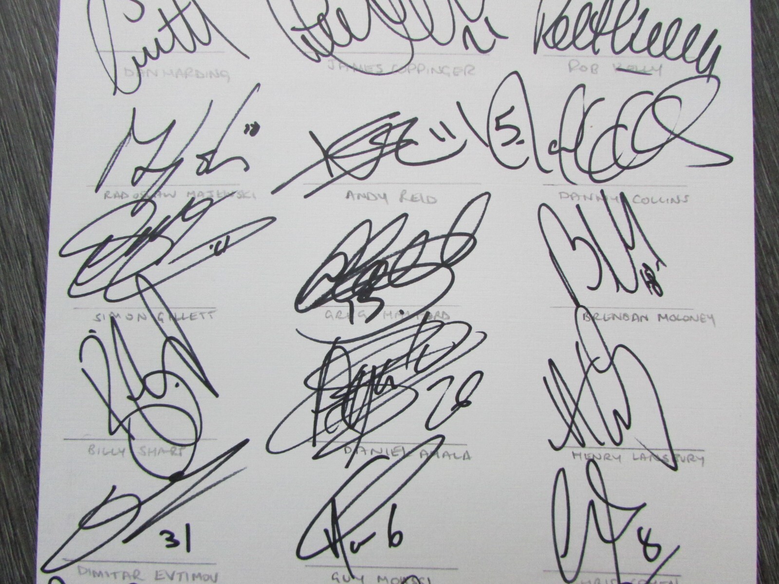 Nottingham Forest Football Club 2012 - 2013 Hand Signed Autographed ...
