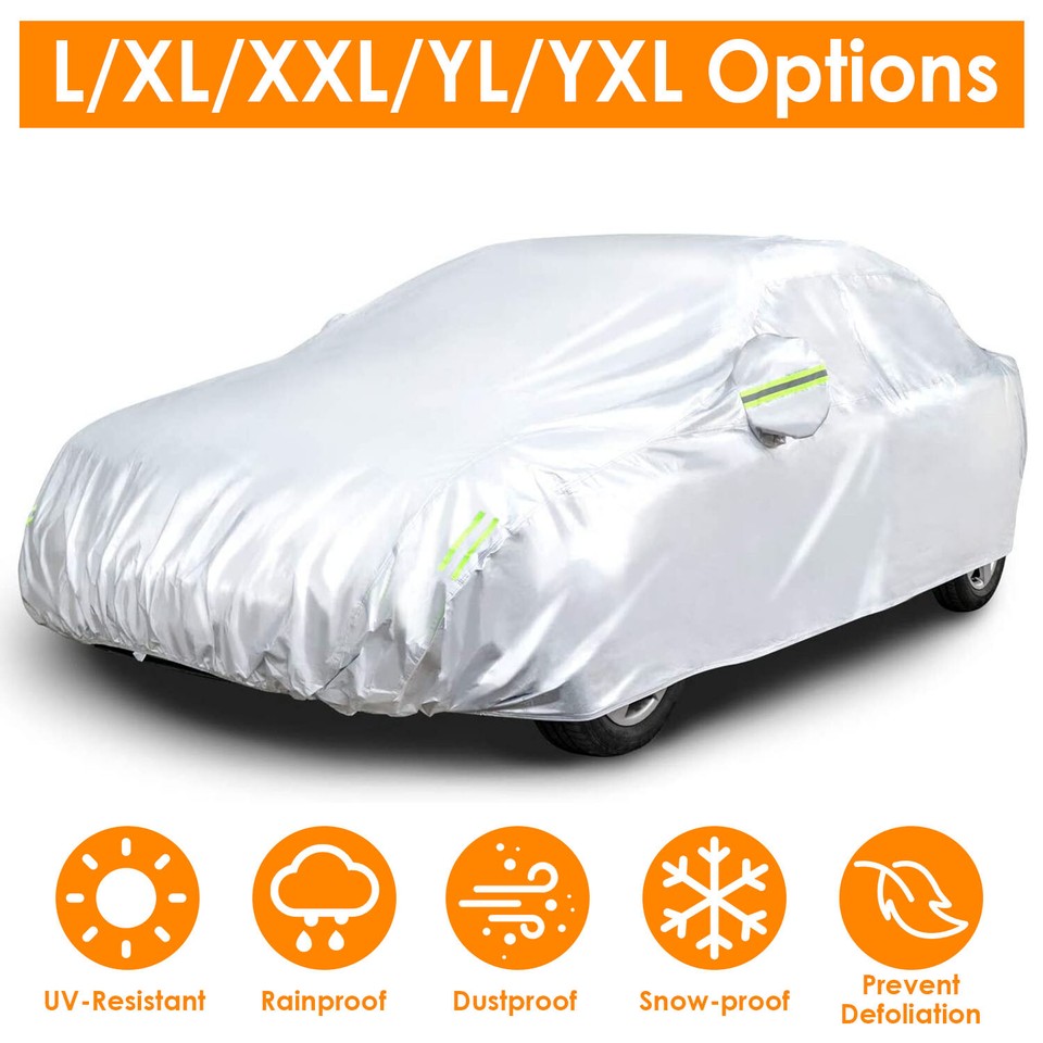 Waterproof Car Cover Outdoor UV Rain Snow All Weather Full Coverage ...