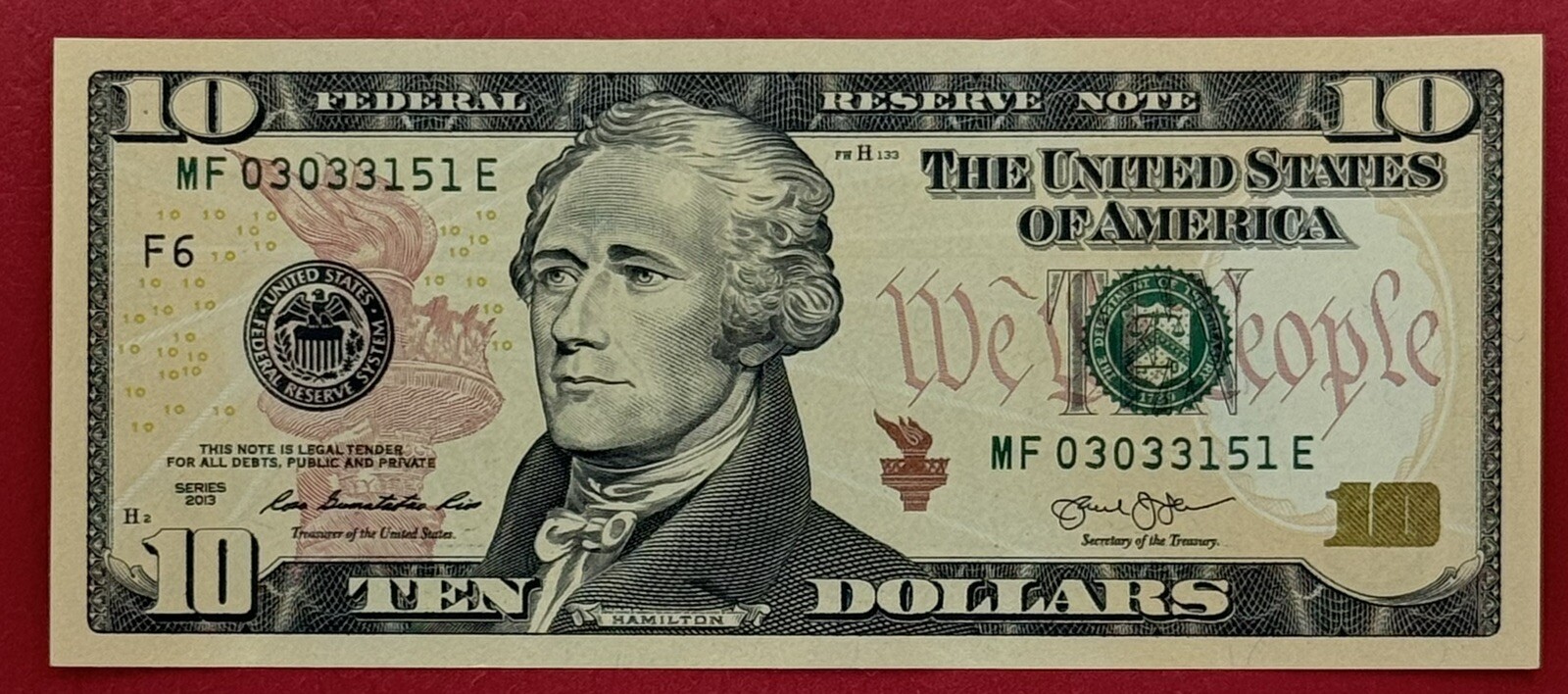 USA $10 Dollars Bill 2013 “F6 - Atlanta" UNC. CONDITION #PL2796 | eBay