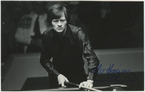 Alex Hurricane Higgins Snooker Pool Autographed Signed Photo AMCo COA ...