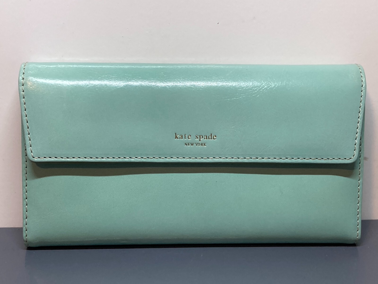Kate Spade Turquoise Leather Clip Long Wallet NWT | eBay