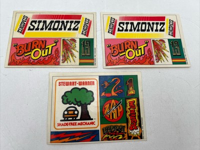 Vintage Racing Stickers SIMONIZ Stewart-Warner Shade Tree Mechanic ...