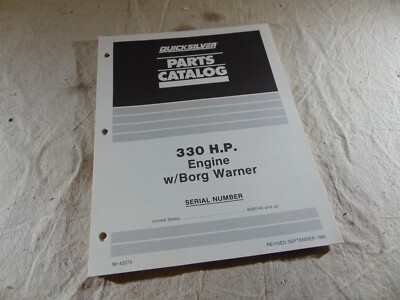 MerCruiser Marine Engine 330 /Borg Warner Parts Catalog Manual Sept ...