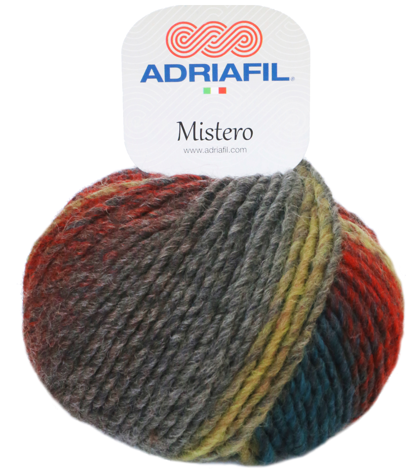 50g BALLS ADRIAFIL MISTERO (STRIPES & STITCHES) SELF PATTERNING 53% ...
