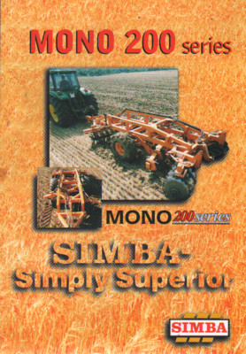 SIMBA "MONO 200 series" Tractor Disc Cultivator Brochure Leaflet | eBay UK