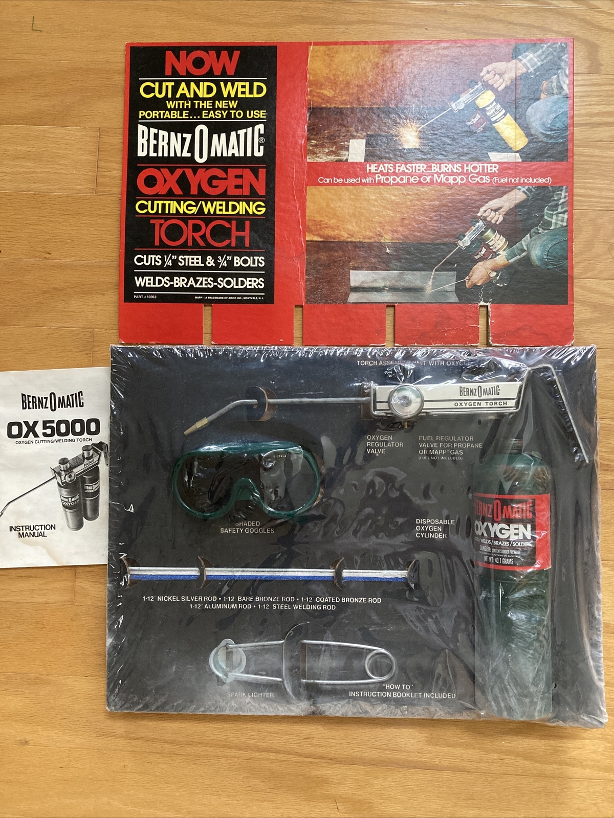 BERNZ-O-MATIC OX-5000 VNTAGE CUTTING WELDING OXYGEN TORCH NEW IN ...