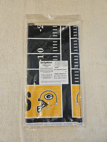 Original Vintage Green Bay Packers Plastic Tablecloth New in Package 54 ...