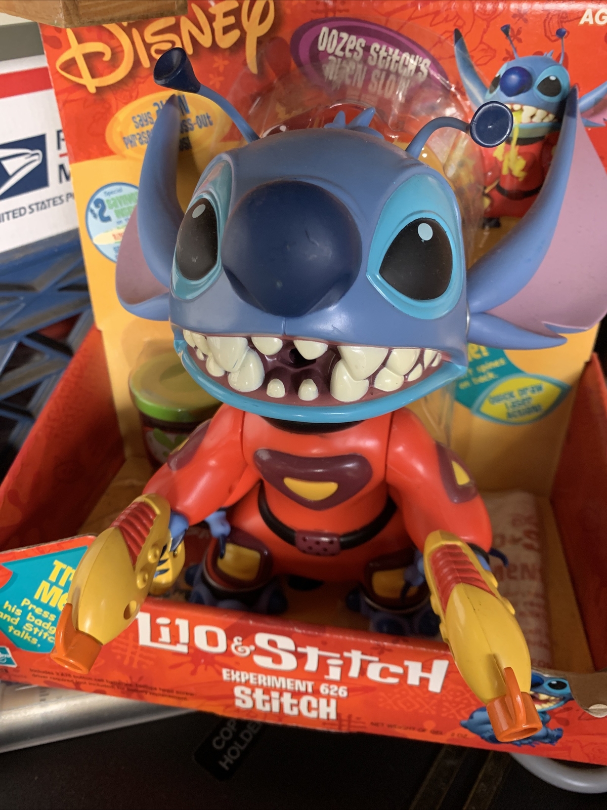 VERY RARE LILO & STITCH TALKING SPITTING SLIME EXPERIMENT 626 TOY NEVER ...