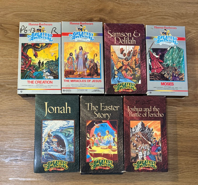 ️ Lot of 7 Religious Christian VHS Tapes | Greatest Adventure Bible ...