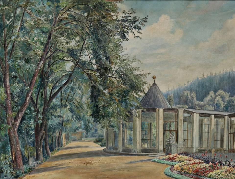 Herman Richard Otto Knothe (1891-1961) - Bad Elster Spa Park Salzquelle ...