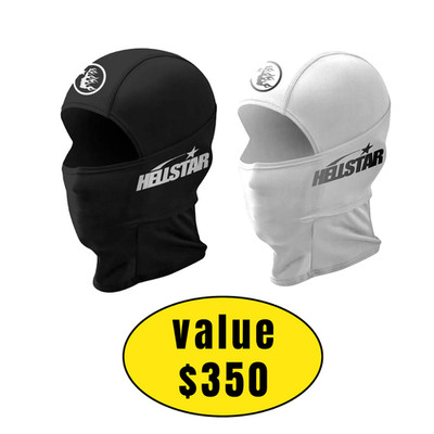 Hellstar Black White Bundle Logo Ski Mask Shiesty Balaclava One Size ...