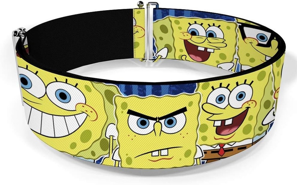 Cinch Waist Belt - Spongebob Expressions Stripe Blue - X-Lar (US IMPORT ...