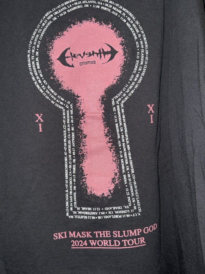 Ski Mask The Slump God 11th Dimension Tour Tee Size 2XL | eBay