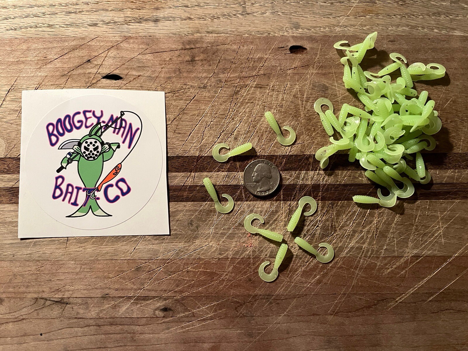 Boogey Man Bait Co. Micro Curl Tail Grub Ice Fishing Panfish Trout | eBay