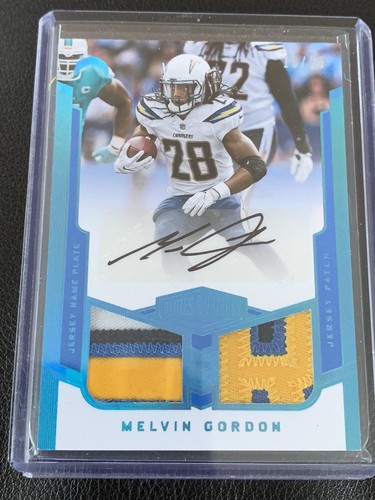 2015 Plates & Patches Melvin Gordon Rookie Autograph Jersey Patch 10/25 ...