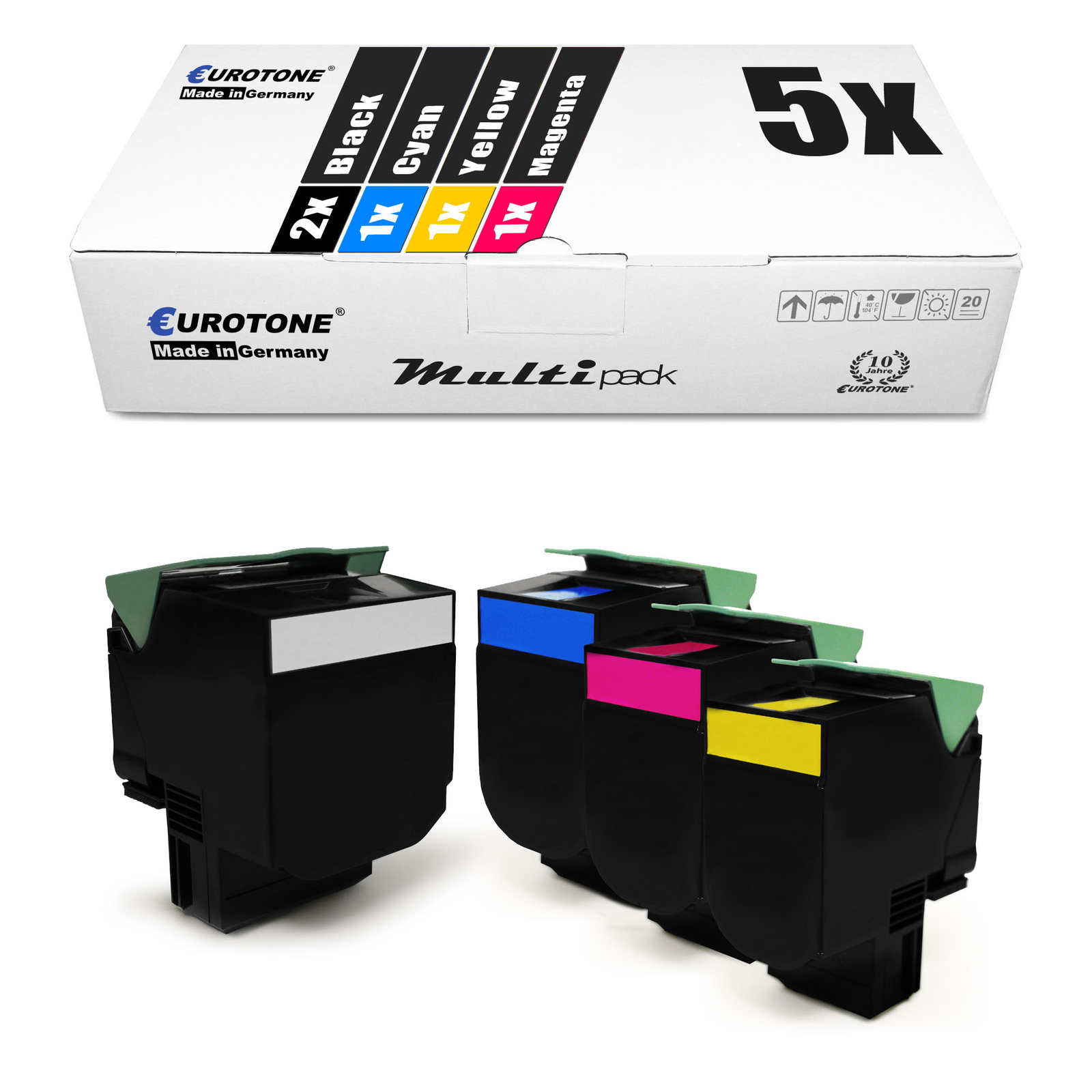 5x PRO Toner XXL f r Lexmark CS-310-n CS-410-dtn CS-410-n CS-410-dn CS ...