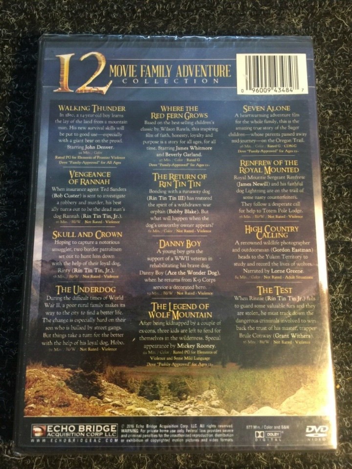 12 Movie Family Adventure Collection (DVD Set)....BRAND NEW & SEALED ...