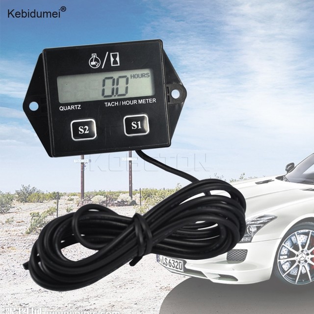 Inductive Tachometer Hour RPM Digital Meter for STIHL Husqvarna Poulan ...