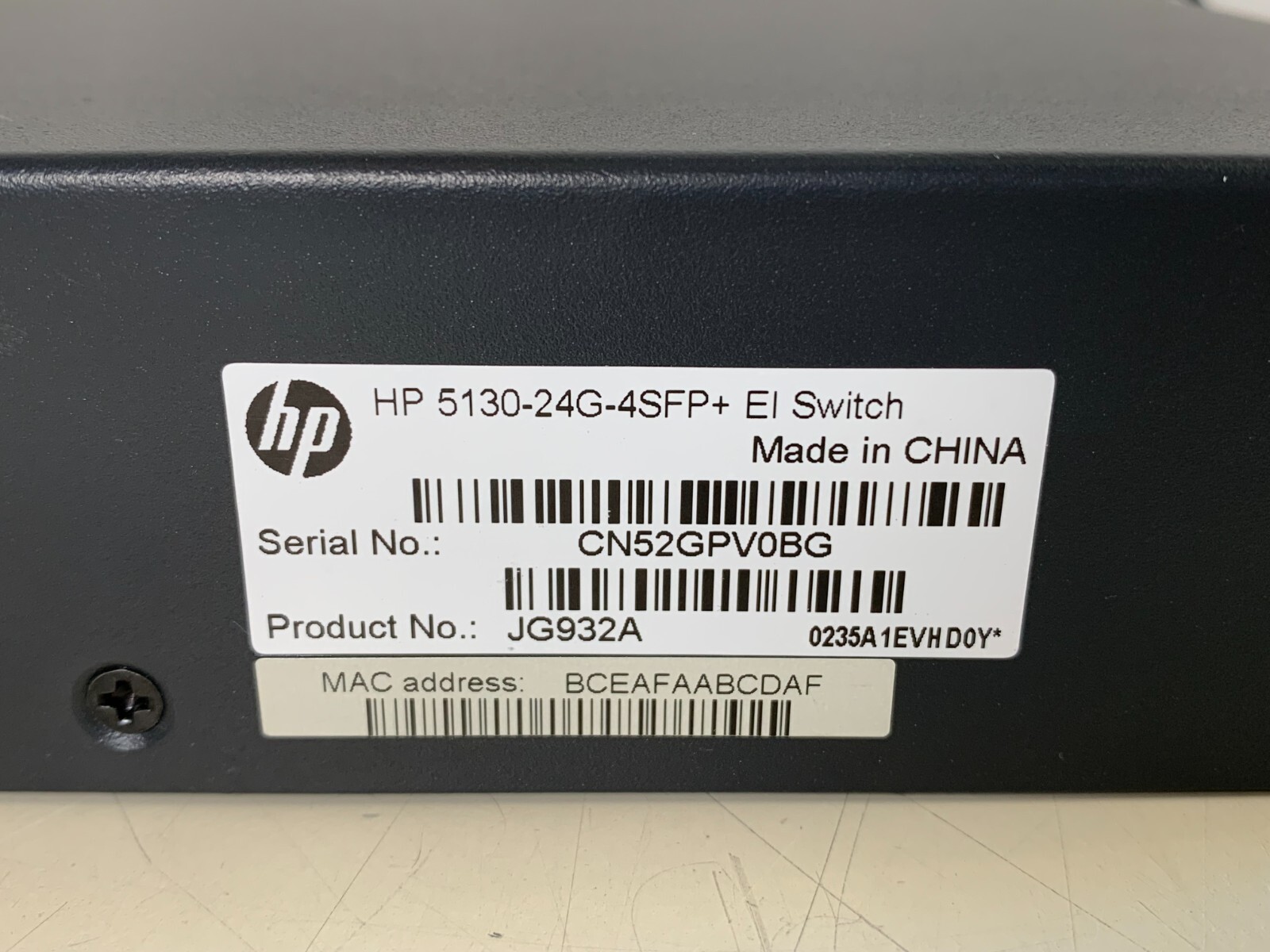 HPE JG932A#ABA 5130-24G-4SFP+ EI 24 Ports Rack Mountable Switch for ...