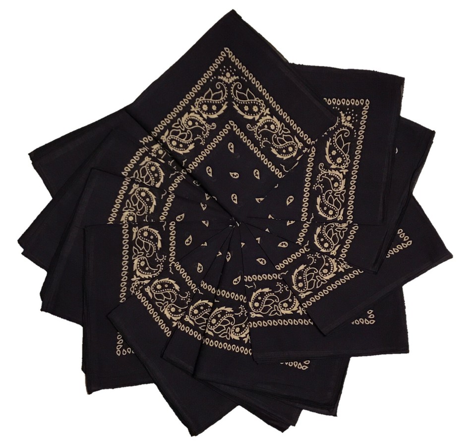 Kaiser Paisley Bandanas - 1, 3, 6, 12 pieces (21 inch x 21 inch) | eBay