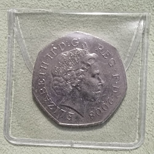 2008 BRITANNIA 50p Fifty pence Circulated Coin LOW MINTAGE in a Plastic ...