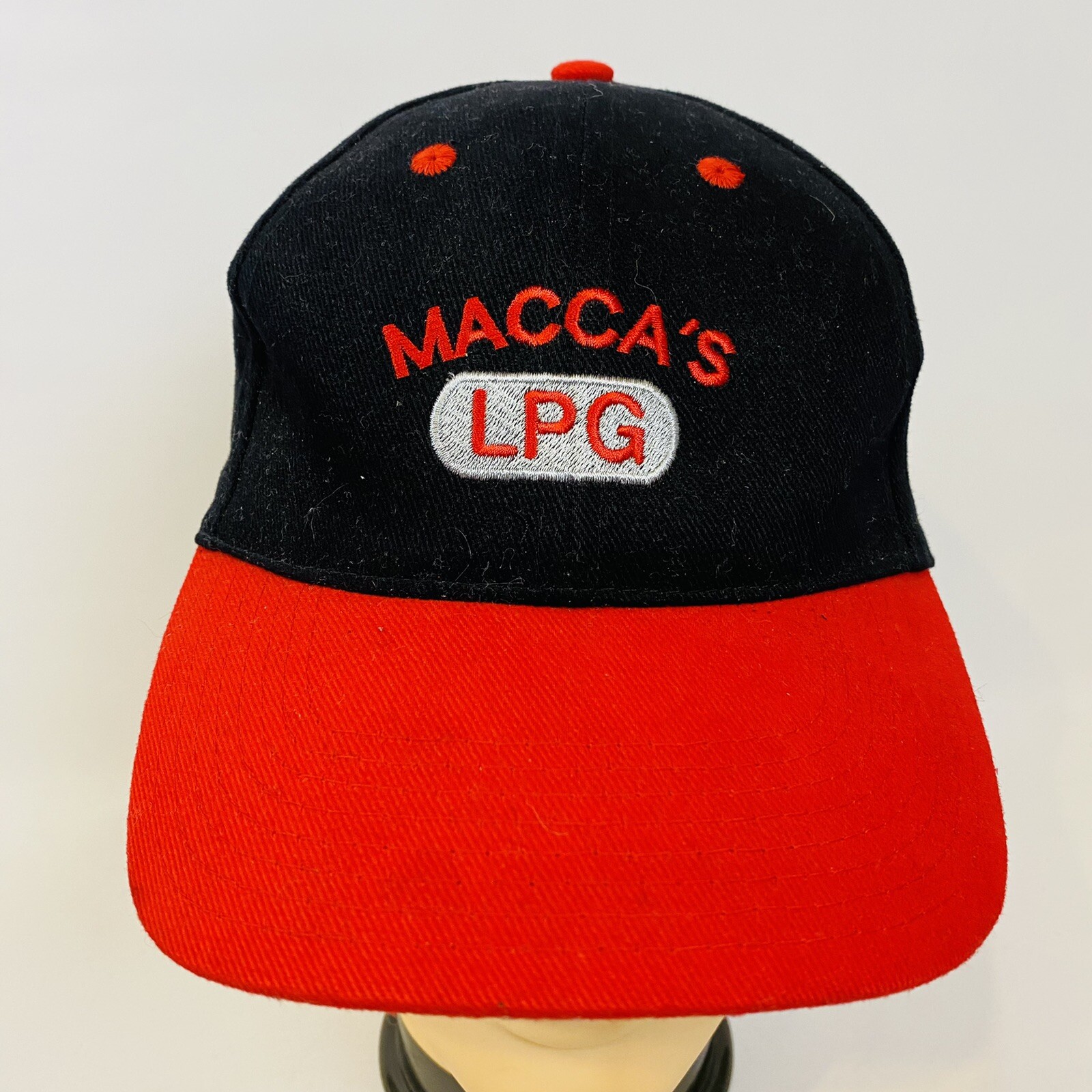 Macca's LPG Embroidered 100% Cotton Black & Red Strap… - Gem