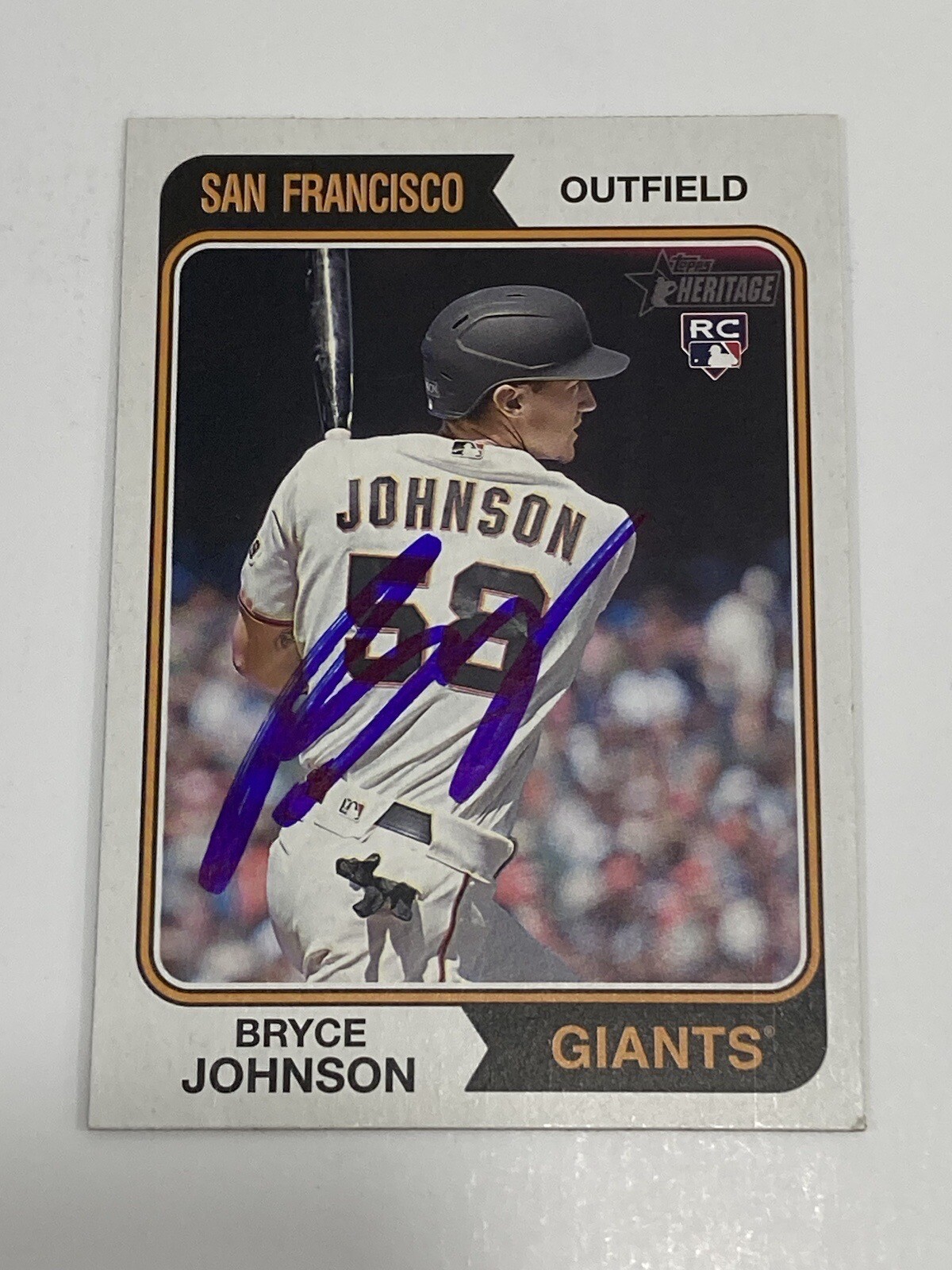 2023 Topps Heritage Bryce Johnson #353 SF RC Signed Card Autographed ...