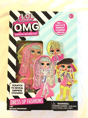 LOL OMG Paper Dolls Dress Up Fashion Five Dolls With Surprise Sticker ...
