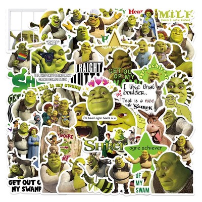 52pcs Shrek Monster Stickers Waterproof Decals for Laptop, Suitcase ...