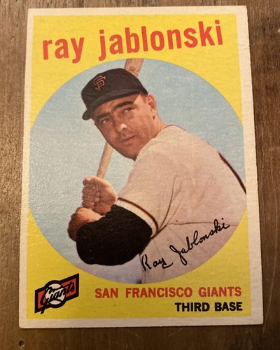 1959 Topps Baseball Card #342 Ray Jablonski San Francisco Giants 3rd ...