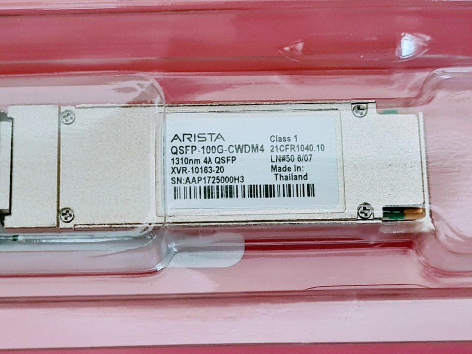 NEW ARISTA QSFP-100G-CWDM4 XVR-10163-20 100GBASE-CWDM4 QSFP100 9µ SMF ...