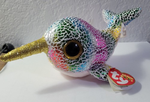 NEW TY Beanie Boos NOVA THE NARWAL 6" Glitter Eyes Plush | eBay