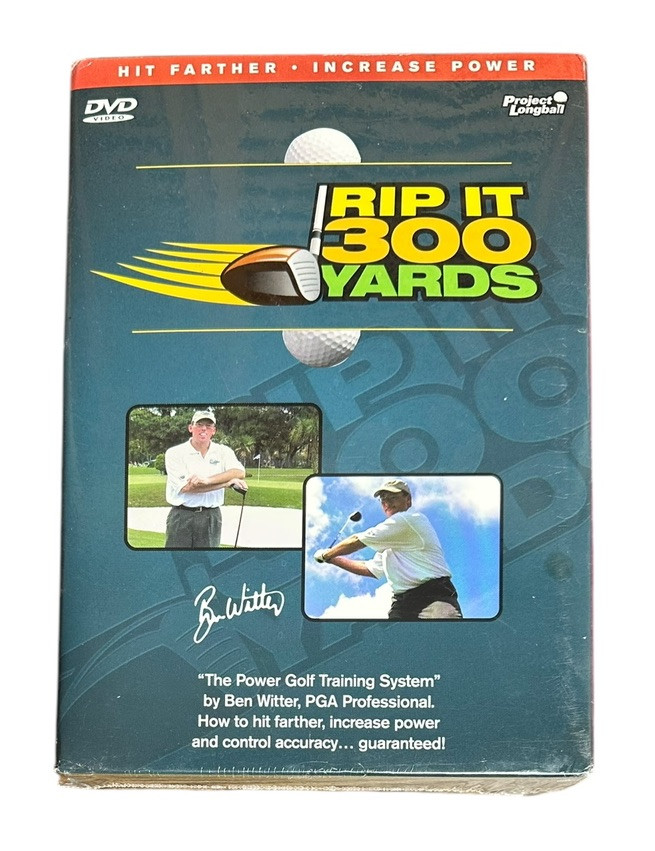 RIP IT 300 YARDS POWER GOLF TRAINING SYSTEM BEN WITTER 4 DVD SET BRAND ...