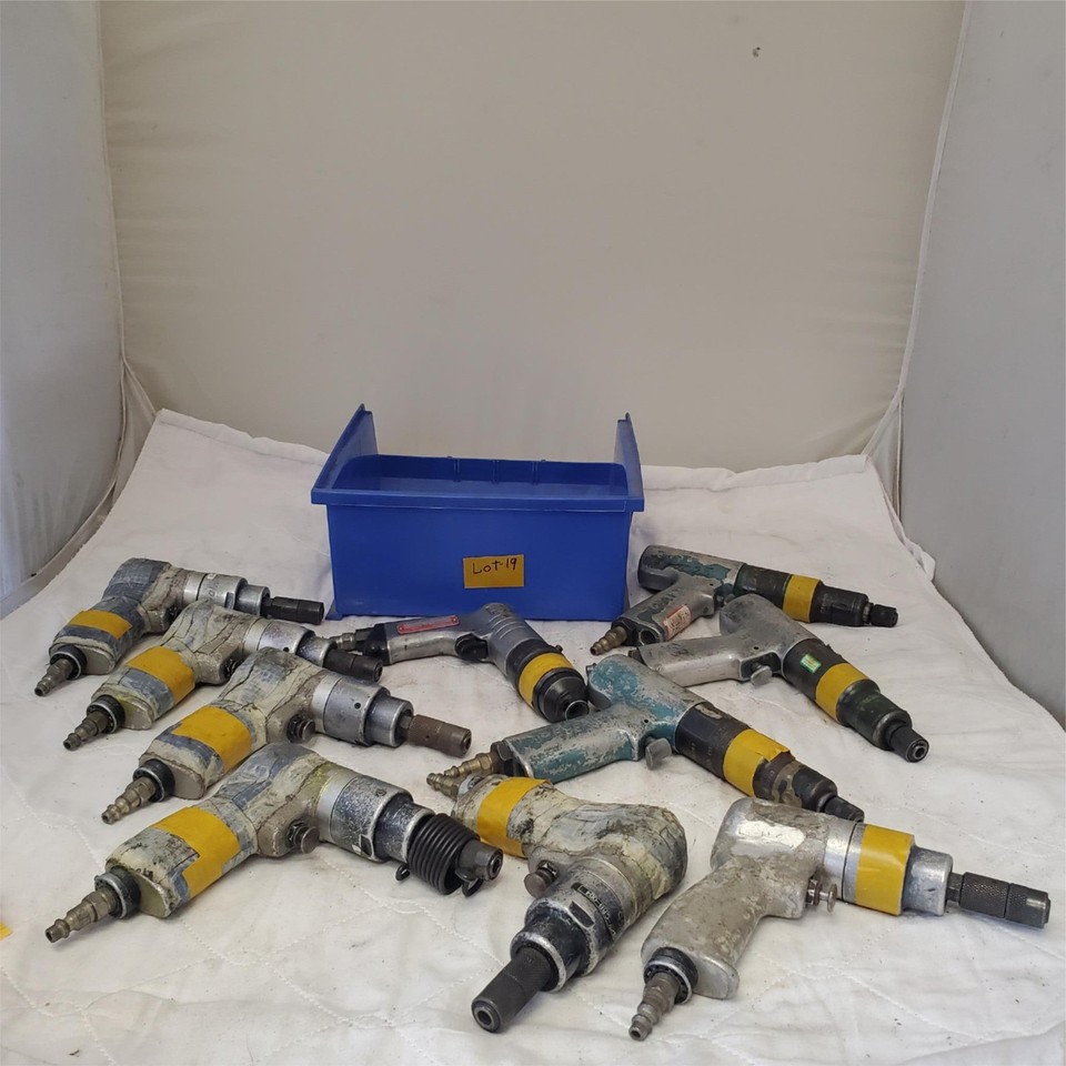 Lot of Cleco Pneumatic Screwdriver/Nutrunner & Rivet Gun Aircraft Tools ...