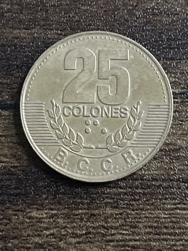 1995 Costa Rica 25 Colones Actual Coin TB1658* | eBay