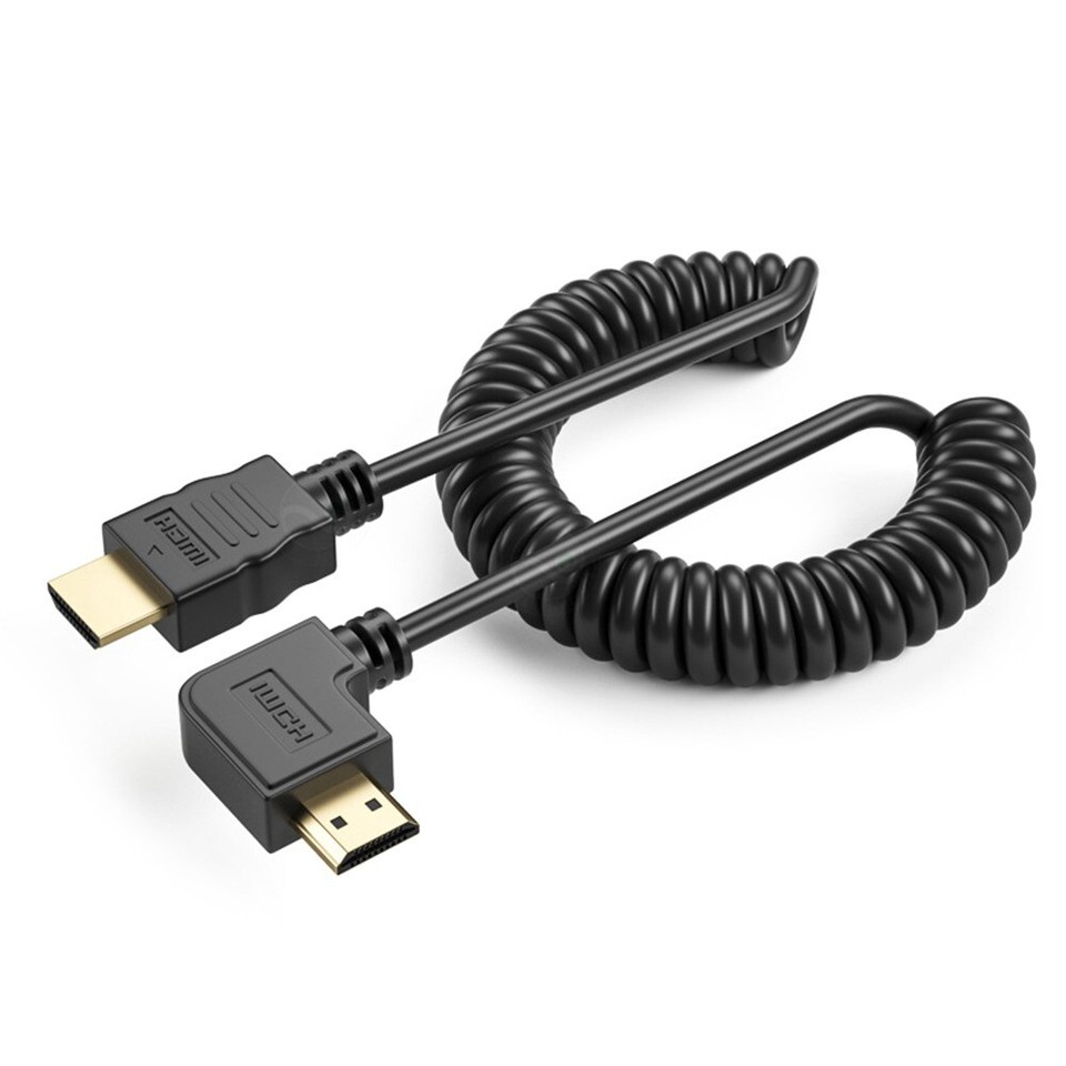 Telescopic Spring Cable HDMI to HDMI Cable Plug and Play Adapter Cable ...