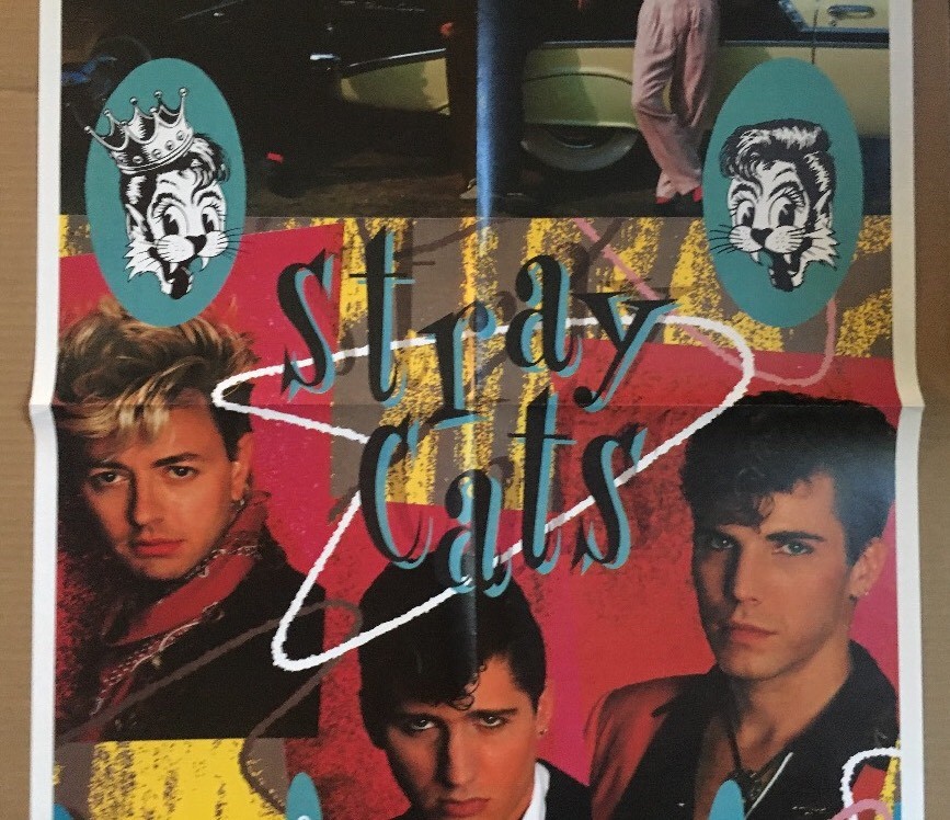 Stray Cats Blast Off Vintage Poster Promo 1980’s Pin-up Retro Music ...