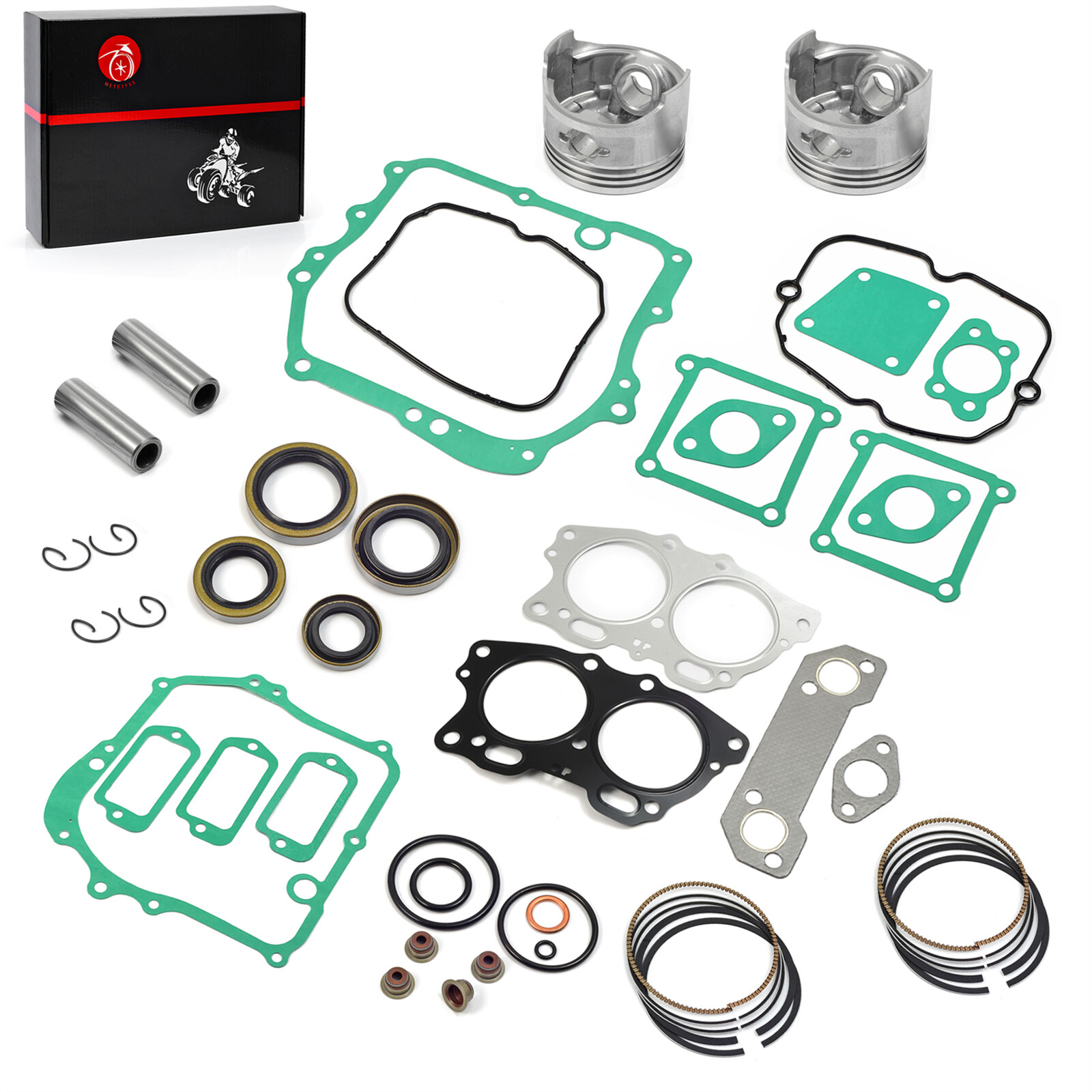 Engine Rebuild Kit Piston Gasket Valve For EZGO Golf Cart Robin 350cc ...