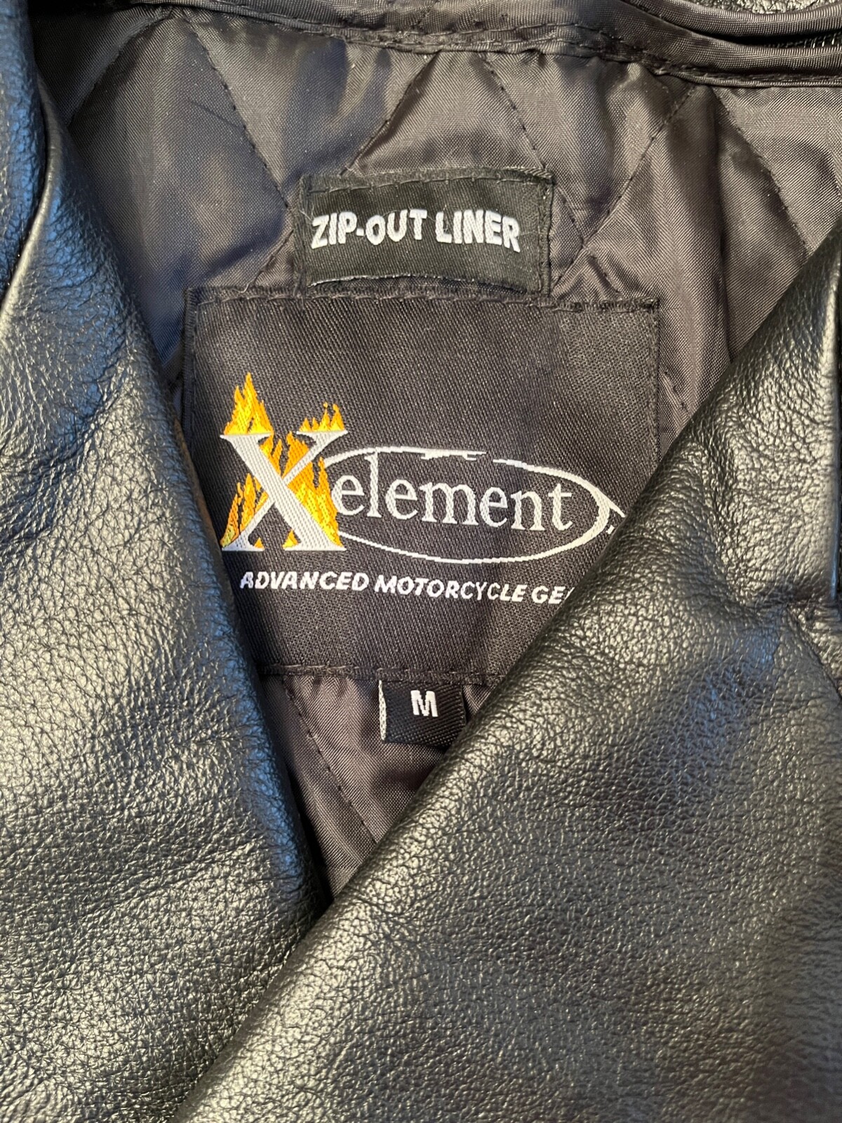 Motorcycle Leather Jacket - Xelement - B7210 - Black - Size Medium ...