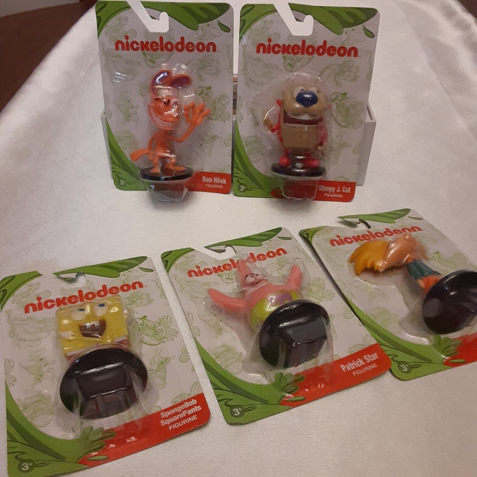 Complete Set of 5 Nickelodeon Figures SpongeBob Patrick Arnold Ren and ...