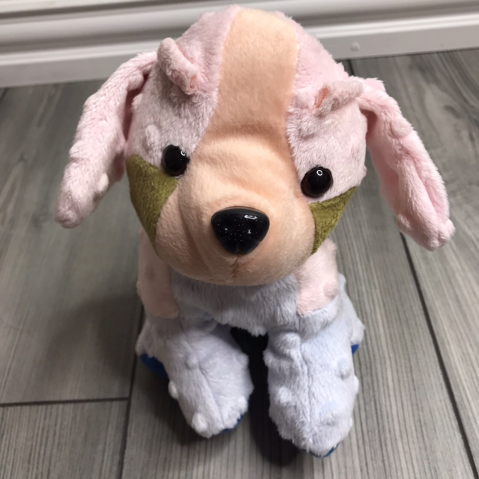 Tony Toys Plush Minky Dot Puppy Dog 9” Puli Int. Lovey Pink Blue HTF ...