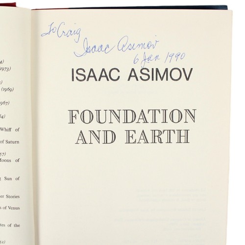 ISAAC ASIMOV SIGNED FIRST EDITION FOUNDATION AND EARTH 1st Printing SCI ...