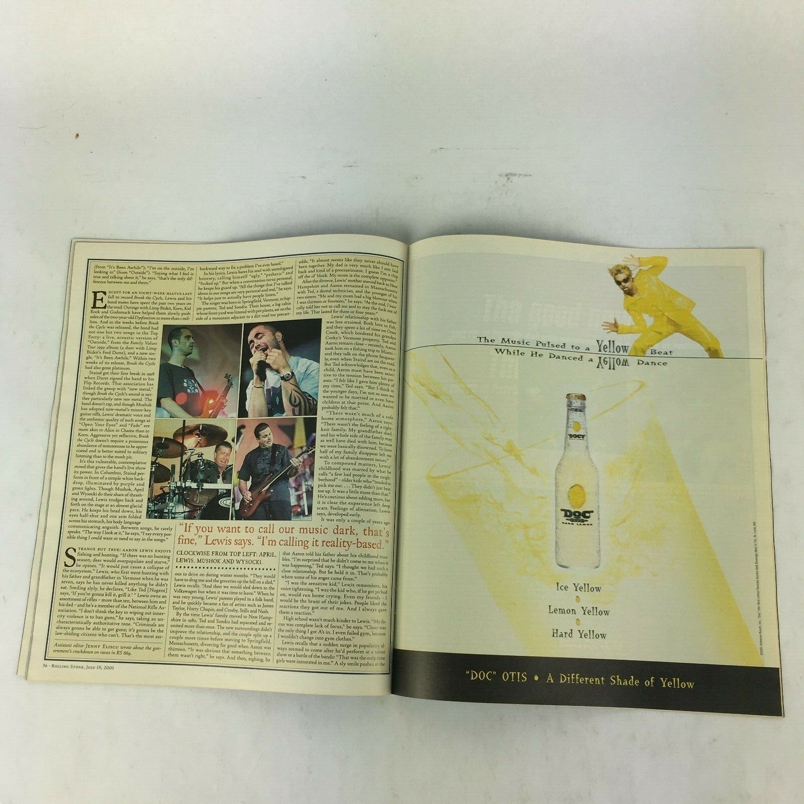 July 2001 Rolling Stone Magazine The Darkness Staind Kirsten Dunst Punk ...