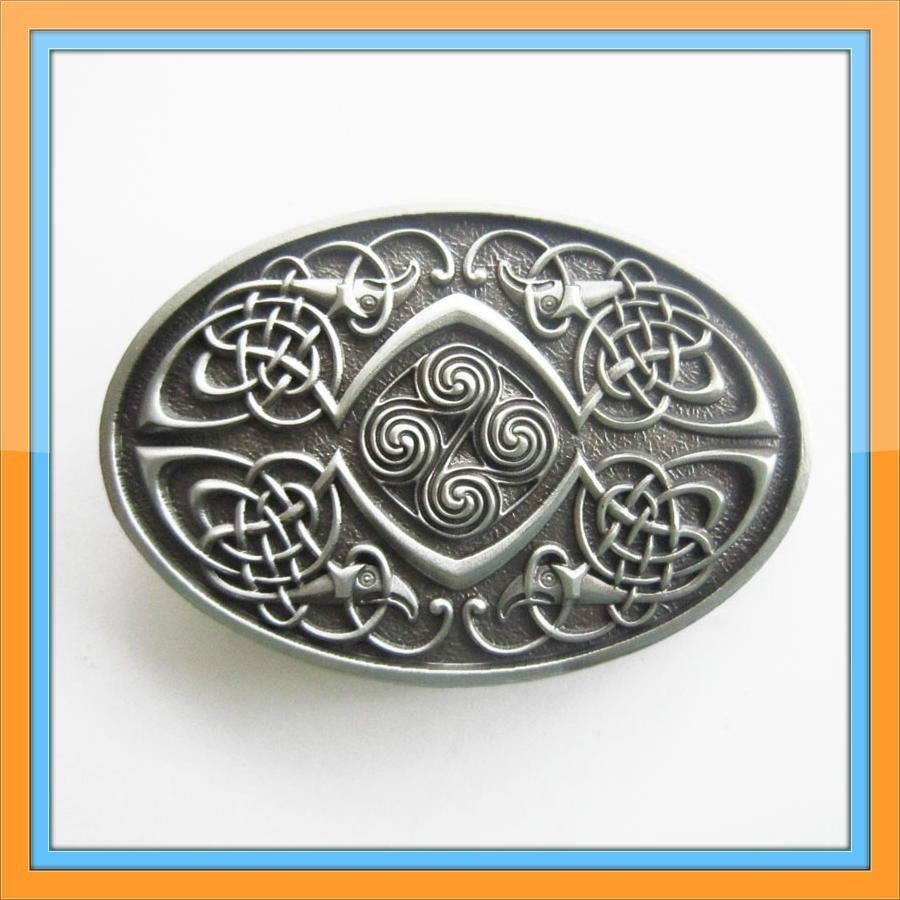 OVAL IRISH CELTIC KNOTS SILVER MEDIEVAL BELT BUCKLE | eBay