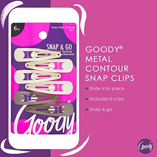 Metal Contour Hair Snap Clips Blonde Colors - Just Snap Into Place ...